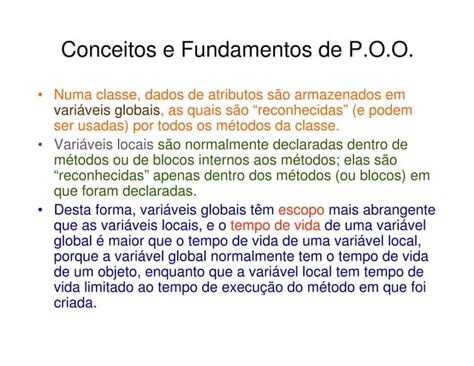 Programação Orientada A Objetos Ii Ppt
