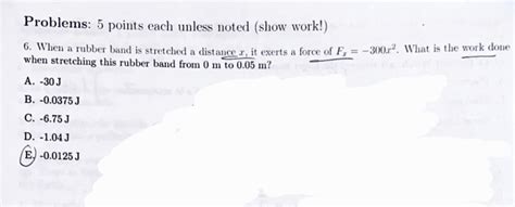 solved problems 5 points each unless noted show work 6