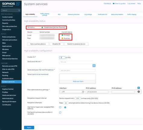 Sophos Firewall Ha Cluster Configuration Part 3 Random It Blog
