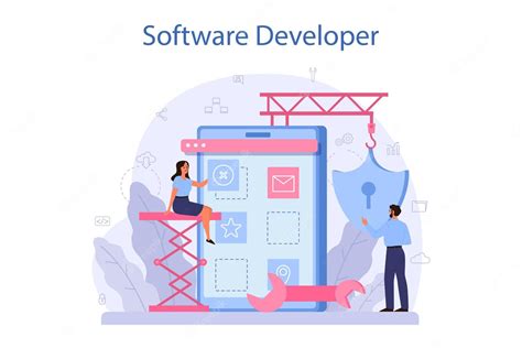 Premium Vector Software Developer Concept Illustration