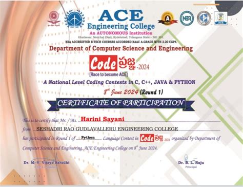 Harini Sayani On Linkedin Hello Connections Happy To Share With You All That I Have Participated