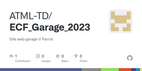 Github Atml Tdecfgarage2023 Site Web Garage V Parrot