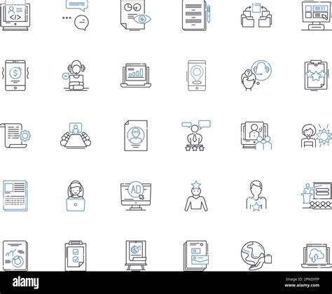 Brand Research Line Icons Collection Branding Consumer Market Perception Reputation