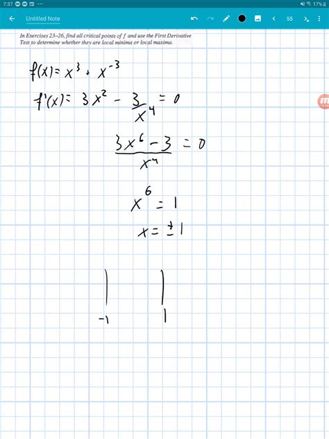 Solved Find All Critical Points Of F And Use The First Derivative Test To Determine Whether They