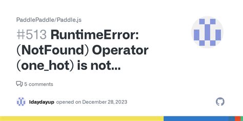 Runtimeerror Notfound Operator Onehot Is Not Registered Hint