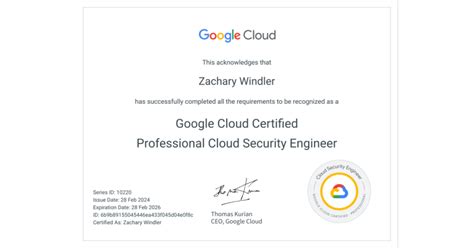 zachary windler on linkedin professional cloud security engineer
