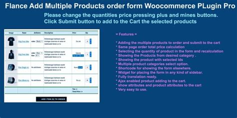 add multiple products woocommerce plugin by flance100 codester