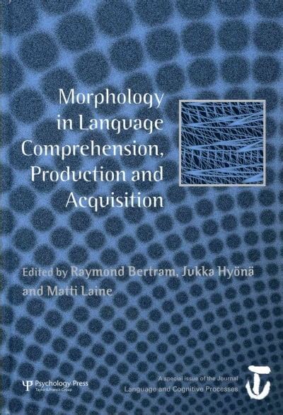 Pre Owned Special Issues Of Language And Cognitive Processes Morphology In Language