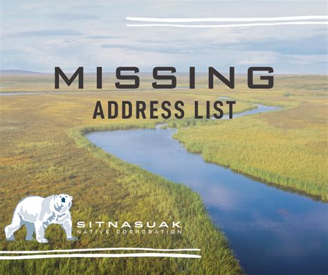 Shareholder Missing Address List