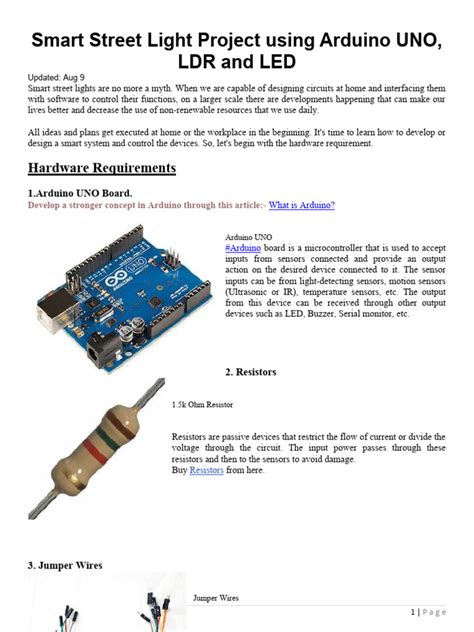 Smart Street Light Project Using Arduino Uno Pdf Bipolar Junction