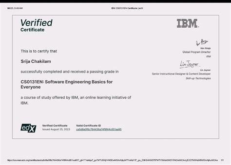 Srija Chakilam On Linkedin Edx Softwareengineer Certification Sru