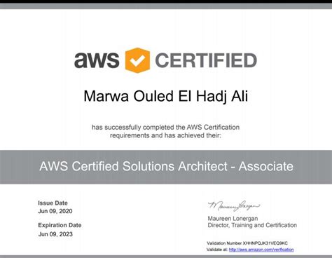 Marwa Ouled El Hadj Ali On Linkedin Excited To Be Certified As Aws Solutions Architect