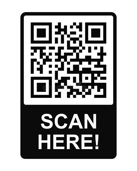 Scan Hier Concept Qr Code Label In Kader Sjabloon Voor Snelle Responsscannbare