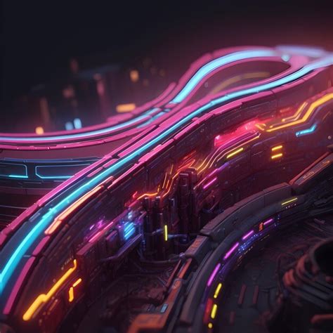 premium ai image abstract neon design