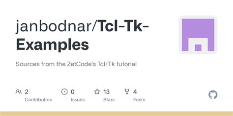 Github Janbodnartcl Tk Examples Sources From The Zetcodes Tcltk