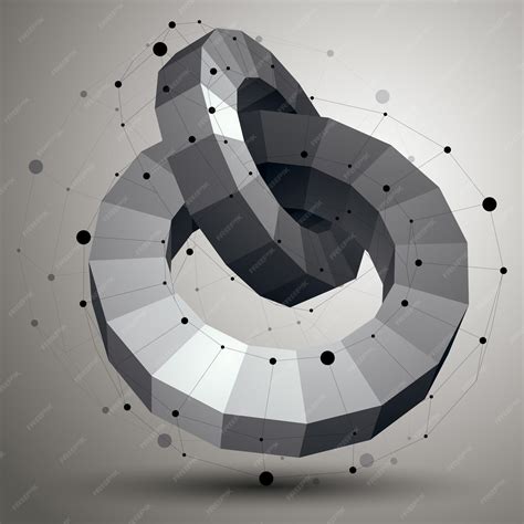Premium Vector Abstract 3d Structure Polygonal Network Object