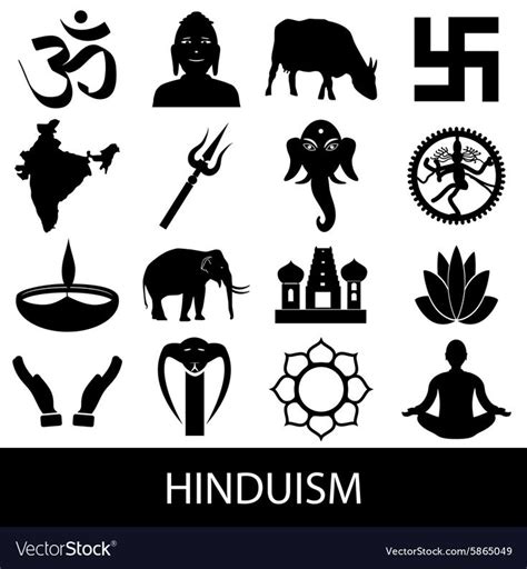 Black And White Hindu Symbols Hinduism Educational Resources
