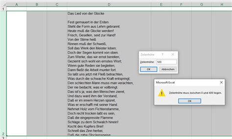 Textumbruch Excel Nervt