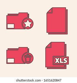 Set File Documents Document Folder Star Stock Vector Royalty Free Shutterstock