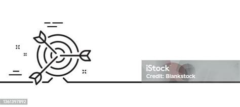 대상 선 아이콘입니다 타겟팅 전략 기호입니다 최소 라인 패턴 배너 벡터 0명에 대한 스톡 벡터 아트 및 기타 이미지 0명 고급 광고 Istock