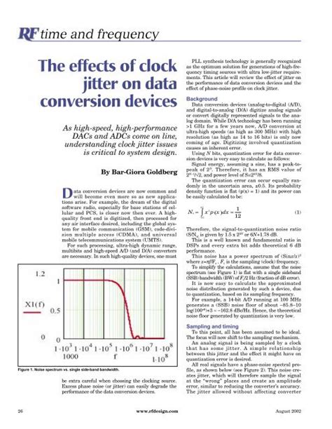The Effects Of Clock Jitter On Data Conversion Devices RF Design