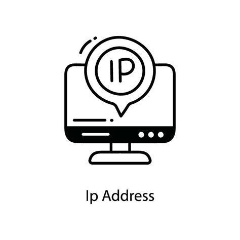 Ip Address Doodle Icon Design Illustration Networking Symbol On White Background Eps 10 File