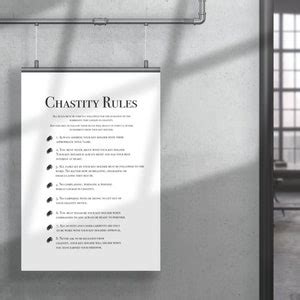 Bdsm Chastity Rules Digital Pdf And Jpeg Art Files For Printing 1