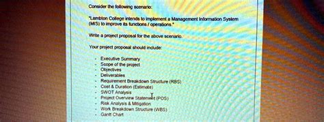 Solved Consider The Following Scenario Lambton College Intends To