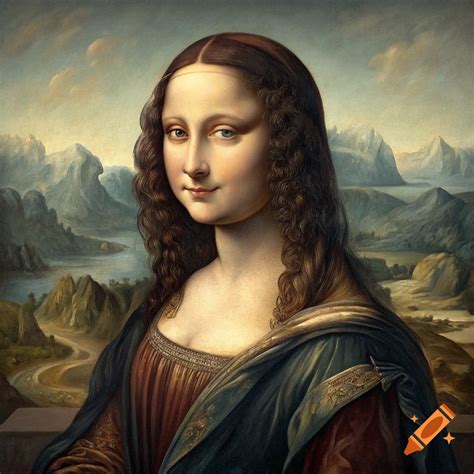 Painting Portrait In The Style Of Mona Lisa Featuring A Person With