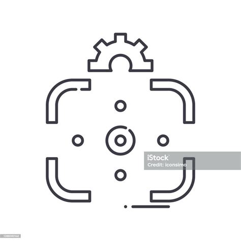 초점 아이콘 선형 격리 된 그림 얇은 선 벡터 웹 디자인 기호 흰색 배경에 편집 가능한 스트로크와 개요 개념 기호 0명에 대한