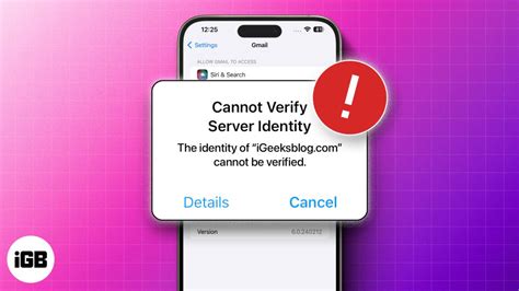 IPhone Showing Cannot Verify Server Identity Heres How To Fix It Fast IGeeksBlog