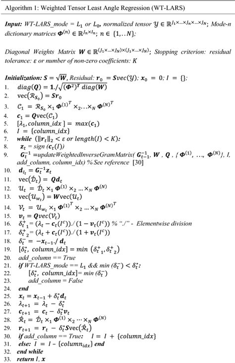 Weighted Tensor Least Angle Regression For Solving Sparse Weighted