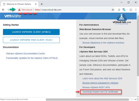 How To Import Default Vcenter Server Appliance Vmca Root Certificate