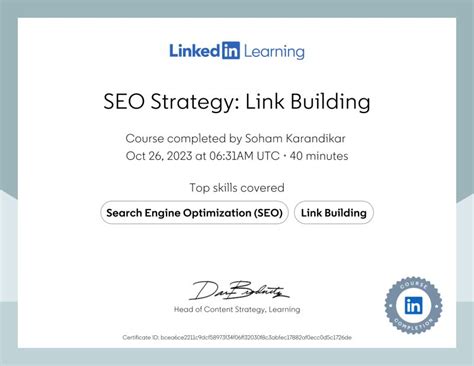 Soham K Karandikar On Linkedin Certificate Of Completion