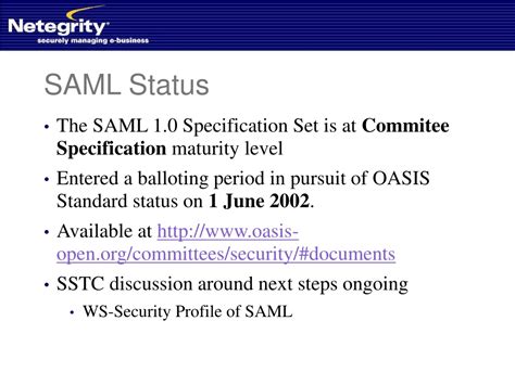 ppt saml an xml framework for secure authentication and