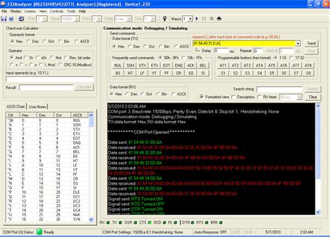 Advanced Serial Protocol Analyzer Commfront
