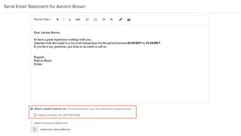 Mail For Sending Invoice