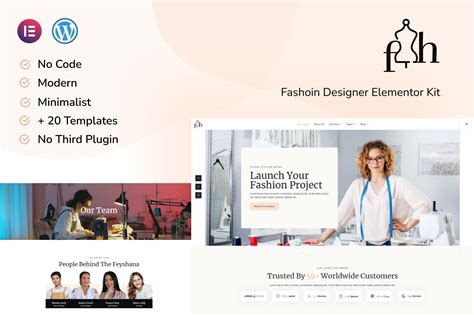 Download Feyshana Fashion Designer Elementor Pro Template Kit
