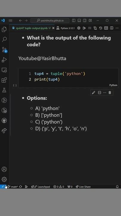 Python Quiz 47 Tuple Quiz For Beginners Python Mcqs Python For Beginners Programmingquiz
