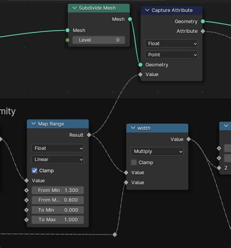 Node Editor Does Map Range Do Not Capture Attributes To Transfer To