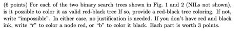 Solved 6 Points For Each Of The Two Binary Search Trees