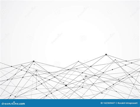 Abstract Connecting Dots And Lines With Geometric Background Modern Technology Connection