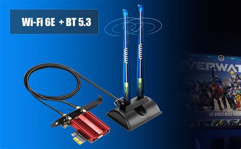 Amazon Com GLOTRENDS WiFi E Card With Meter Extension Antenna For Desktop PC Intel AX