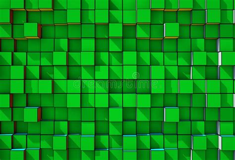 Abstract Three Dimensional Cubes Background Stock Illustration