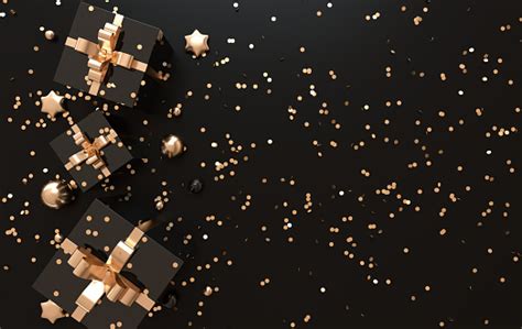 파스텔 색과 황금 공 별 색종이 선물 상자와 3d 렌더링 그림 선물 컨셉 플랫 레이 상단 보기 파티 생일 Xmas 홍보 소셜 미디어 배너 포스터를위한 빈 공간 12월에 대한