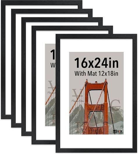 Vck 16x24 Frame 5 Pack Display Poster 12x18 With Mat Or 16x24 Without Mat