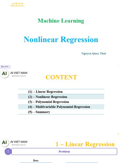 Slide Non Linear Regression Pdf Regression Analysis Linear Regression