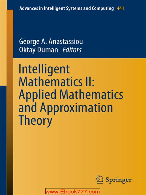 Intelligent Mathematics 2 Applied Math And Aproximation Theory Pdf Mathematical Relations