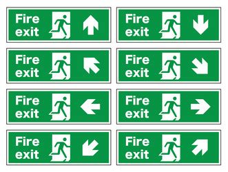 Emergency Exit Door Sign With A Human Figure Vector Image