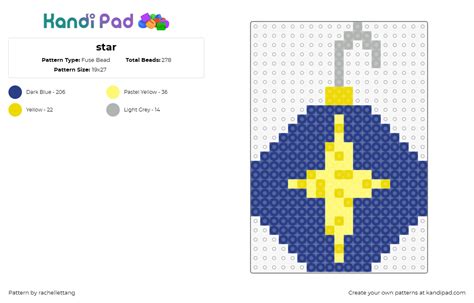 Star Fuse Bead Pattern Kandi Pad Kandi Patterns Fuse Bead Patterns Pony Bead Patterns